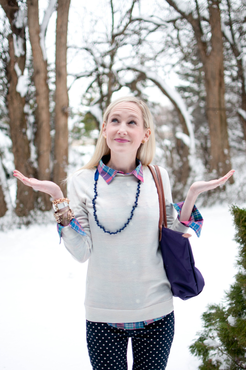 Warm Preppy Snow Boots