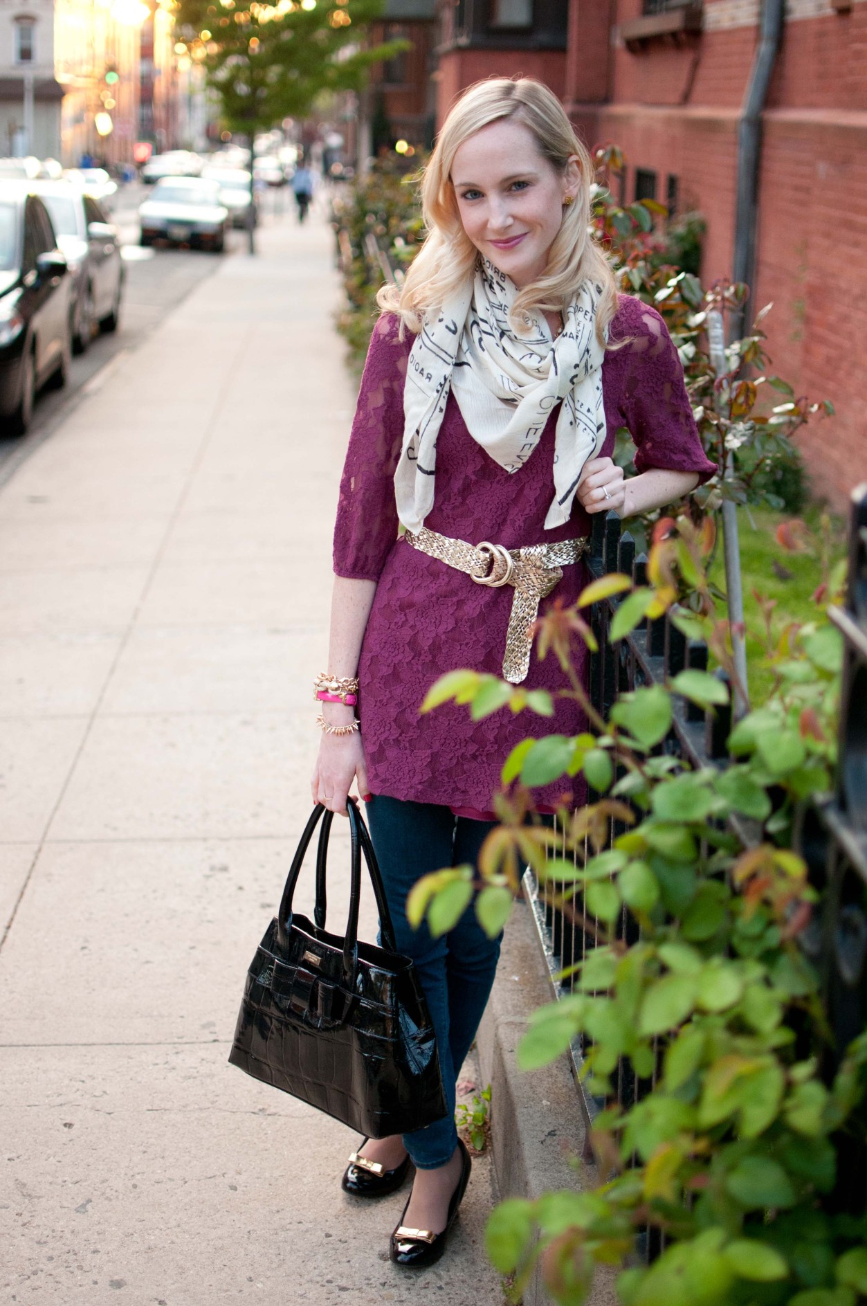 Map Scarves and Lace Dresses Turned Lace Tunics