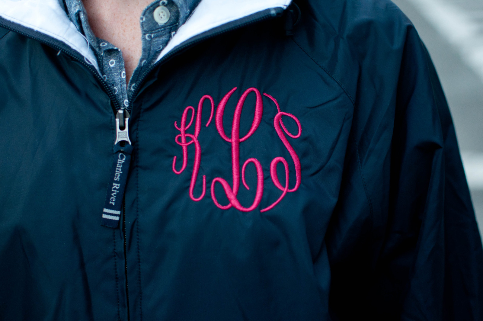 I’ve fallen for this adorable monogrammed anorak rain jacket