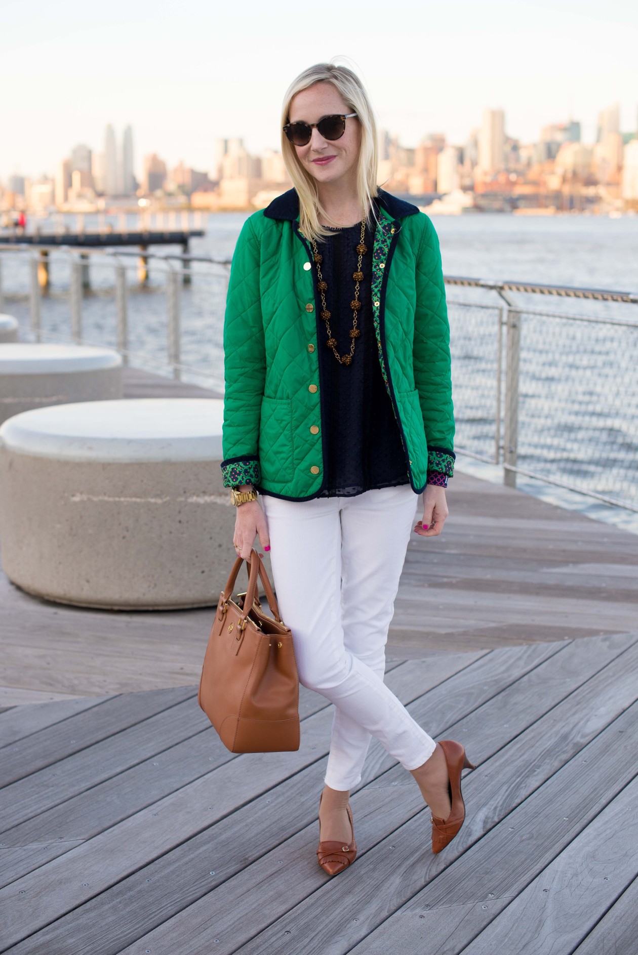 Spring Uniform: Quilted Jackets and White Jeans