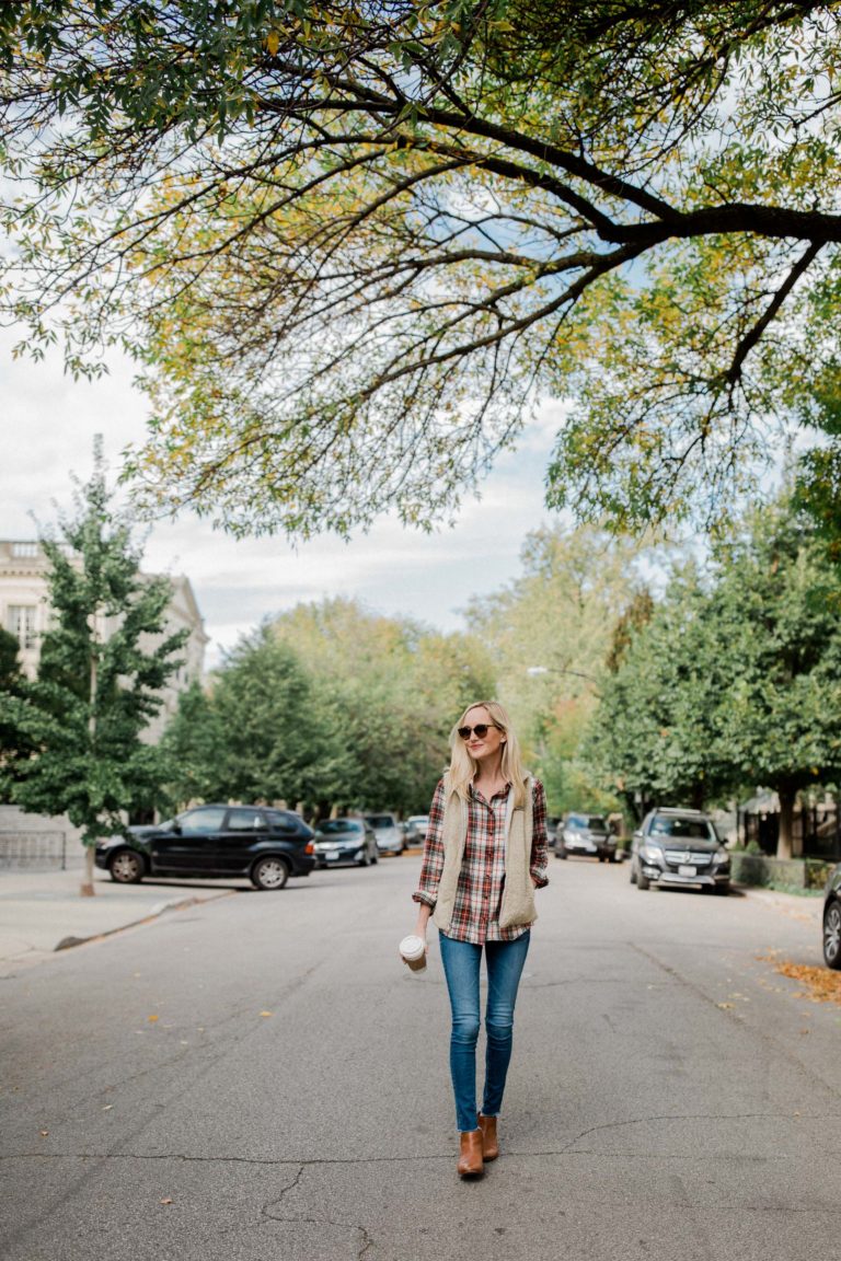 The Perfect Plaid Shirt - Preppy Style Blogger Kelly in the City