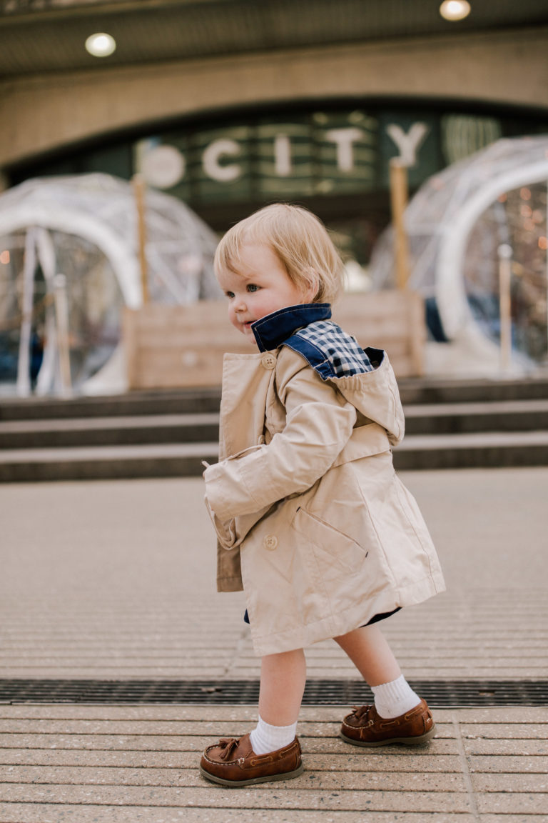 Toddler Trench Coat: Emma Larkin Wearing A Trench Coat
