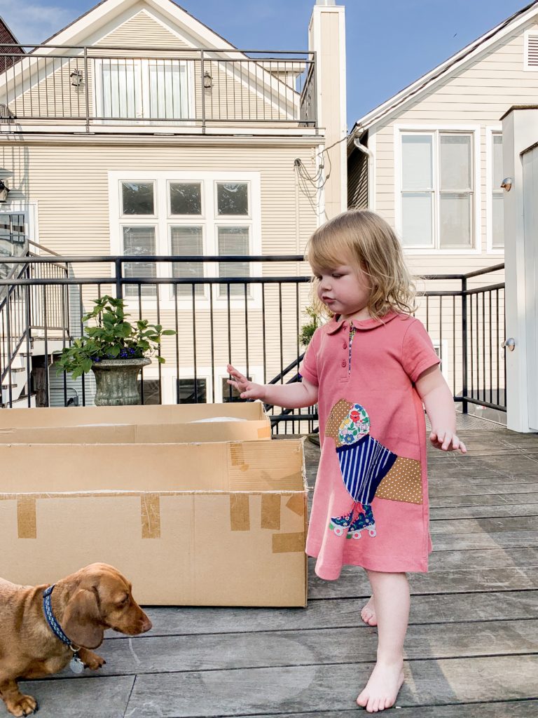 Preppy Deck in Progress - How To Decorate a Patio | Kelly in the City