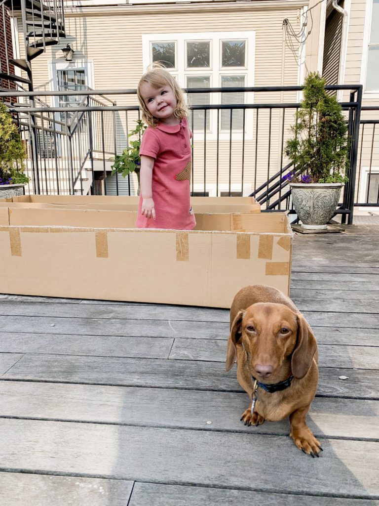 Preppy Deck in Progress - How To Decorate a Patio | Kelly in the City