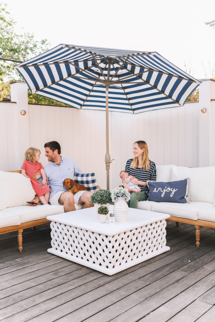 Preppy Deck in Progress - How To Decorate a Patio | Kelly in the City