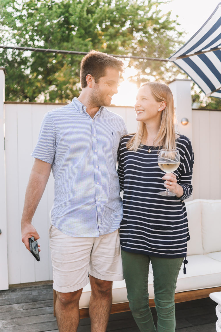 Preppy Deck in Progress - How To Decorate a Patio | Kelly in the City