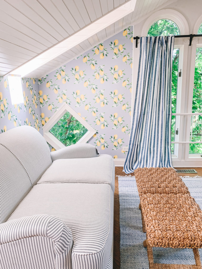 Affordable Custom Striped Couch | A Loveseat For Any Room