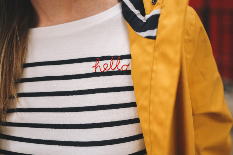 Joules Rain Gear | Larkins in Yellow Rain Coats | Kelly in the City