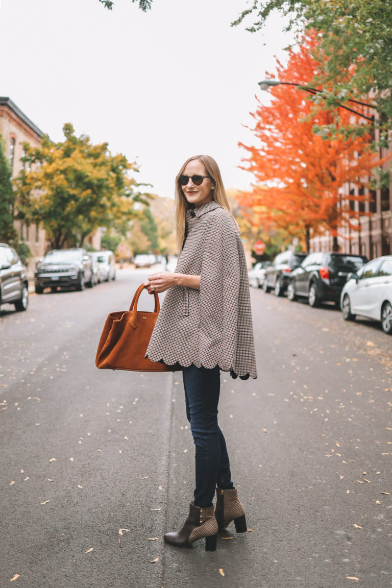 Scalloped Plaid Cape + Huge Talbots Sale