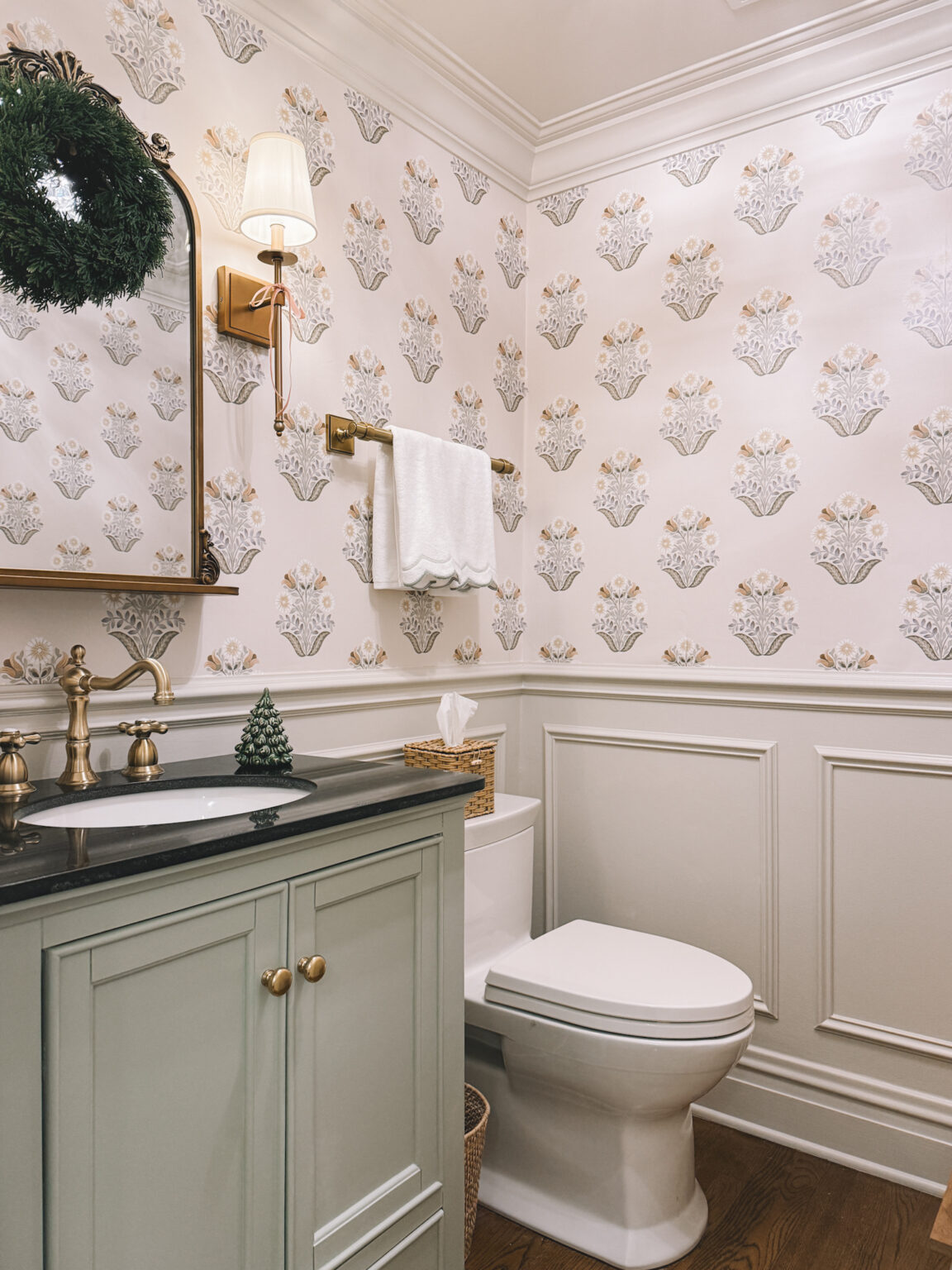 Dressing up the Powder Room for the Holidays